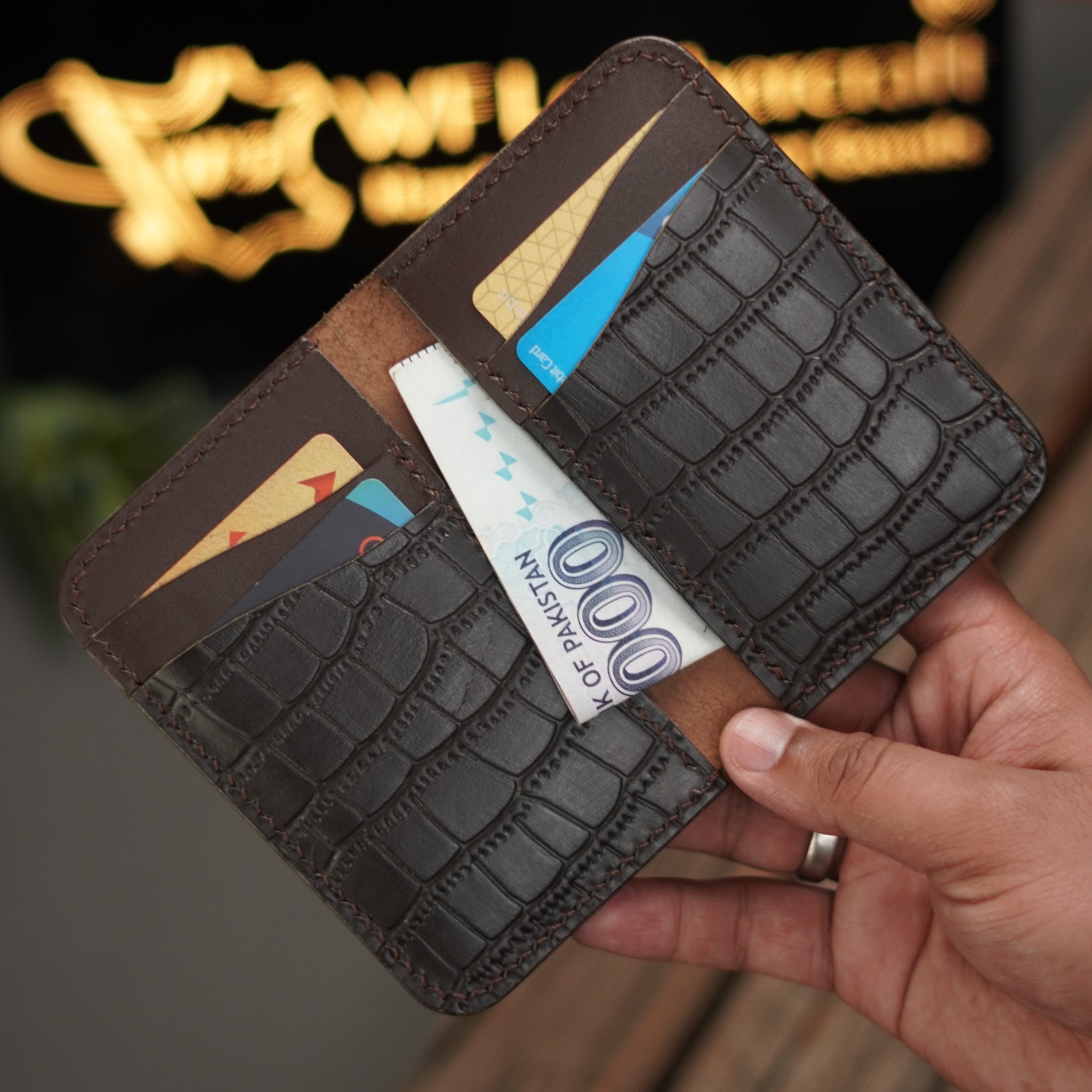 WF leathercraft 100% handmade leather wallets in Pakistan